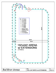 Red River Roping Arena and Riding Arena Layouts for Horse Arenas and ...